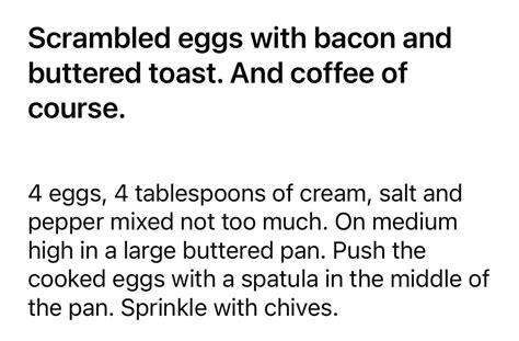 Scrambled Eggs With Bacon And Buttered Toast And Coffee Of Course R