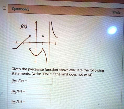 [get answer] question 5 f x i given the piecewise function above