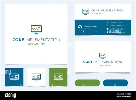 Code Implementation Logo Design With Editable Slogan Branding Book And