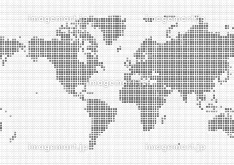 正方形のタイルで構成された世界地図のイラスト素材 157437767 イメージマート