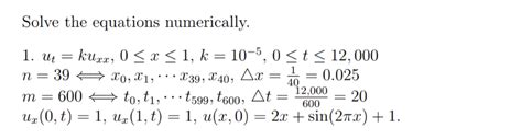 solved solve the equations numerically 1