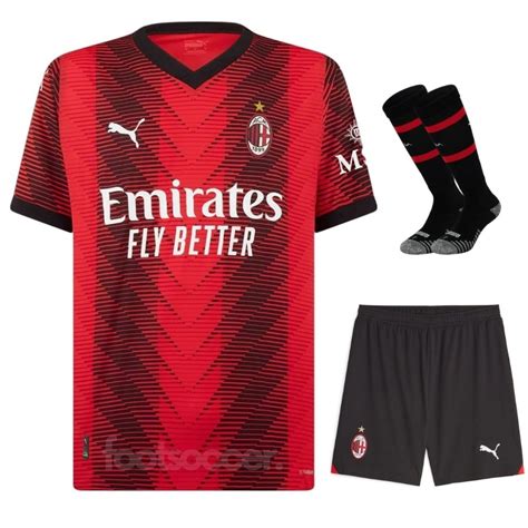 Maillot Kit Enfant Milan AC Domicile Foot Soccer Pro