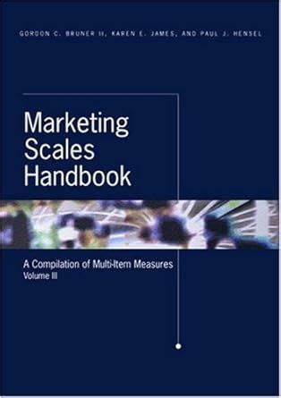 Marketing Scales Handbook Volume III A Compilation Of Multi Item