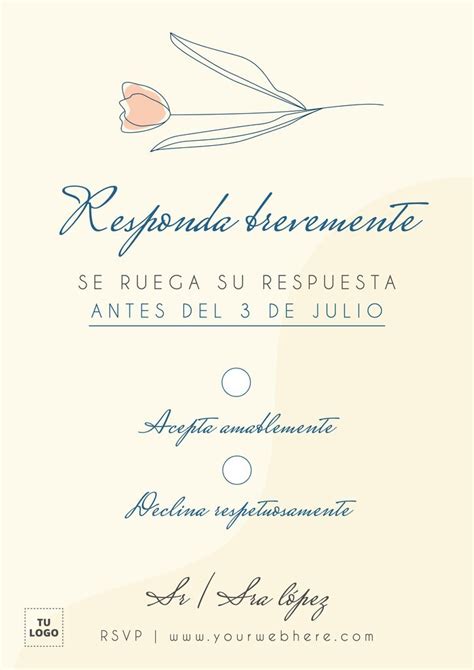Crea Tarjetas Rsvp Con Plantillas Editables Online