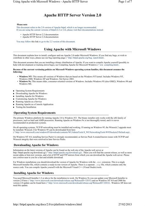Pdf Apache Windows Dokumentips