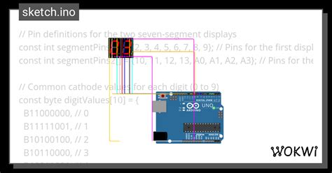 Sevensegment Wokwi ESP32 STM32 Arduino Simulator