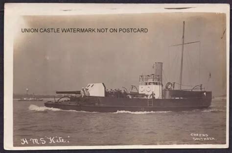 Rp Plain Back Postcard Royal Navy Ant Class Gunboat Hms Kite 1871