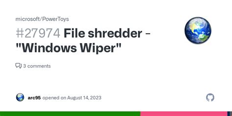 File Shredder Windows Wiper Issue Microsoft PowerToys GitHub