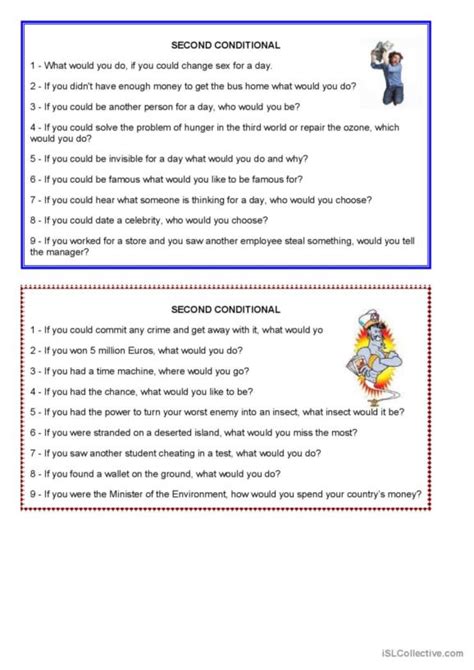 25 Conditionals Discussion Starters Speaking Cards Speaki