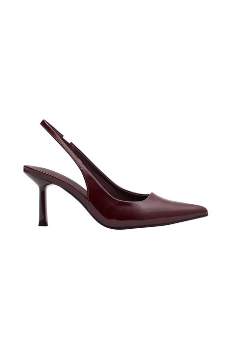 Dasha Sling Back Heels Cherry Red Meshki Us