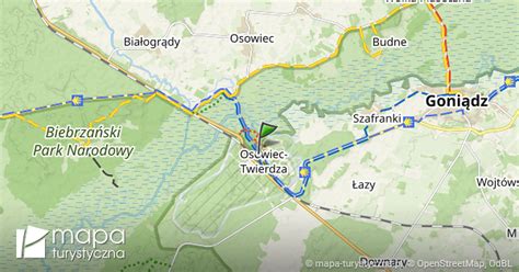Osowiec Odejście ścieżki Przyrodniczej Mapa Szlaków Turystycznych