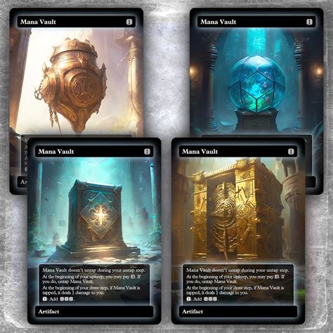 Mana Vault Playset 4 Alternative Custom Art No Foil Hyperion Edh Mtg Proxy Etsy