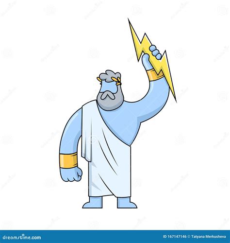 Zeus O Pai Dos Deuses E Dos Homens Antigo Deus Grego Do Céu Mitologia Ilustração De Vetor