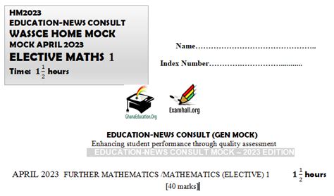 2023 Wassce Elective Maths Mock Questions And Answers