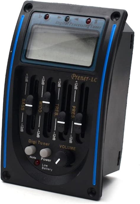 5 Bands Acoustic Guitar Pickup Eq Preamp Lcd Tuner Piezo Pickup
