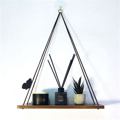 Dark Rustic Floating Shelf Complete Set Burgundy Lifestyle