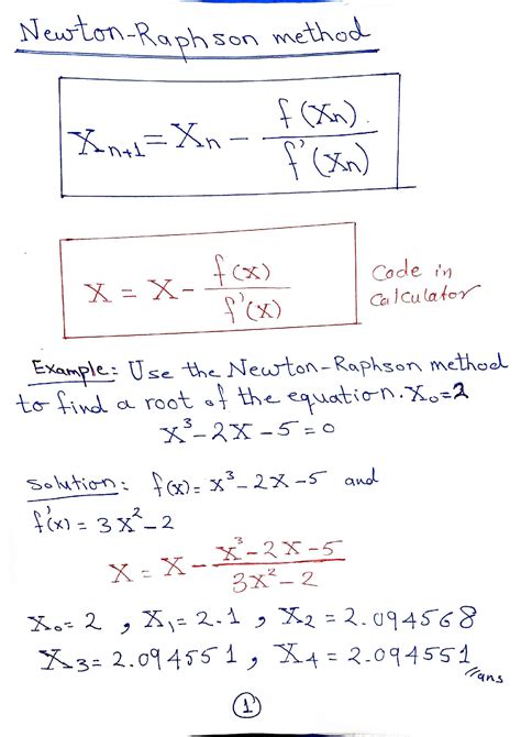 Solution Numerical Analysis Newton Raphson Method Studypool