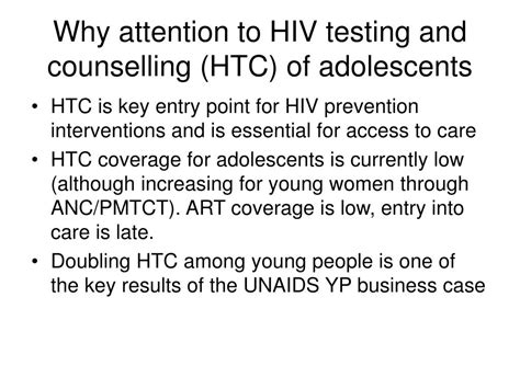Ppt Guidelines For Hiv Testing And Counselling Of Adolescents