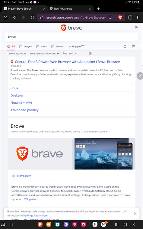 Android Default Search Engine For Private Tabs Does Not Update Without Closing All Private