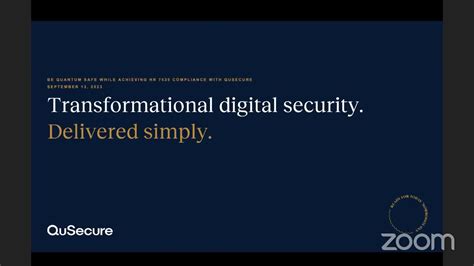 Johnson Hor On Linkedin Qusecure Webinar Be Quantum Safe While Achieving Hr 7535 Compliance