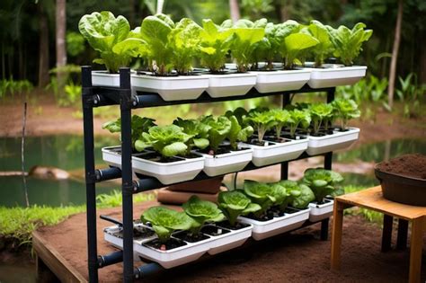Hydroponics System Premium Ai Generated Image