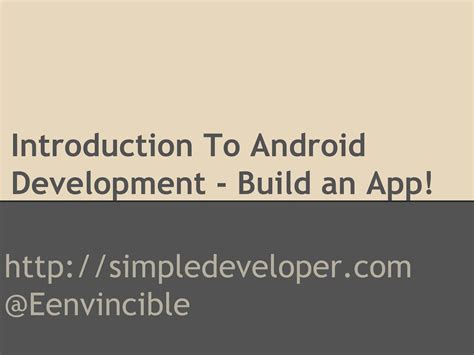 Introduction To Android Developmentpptx