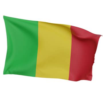 Mali Flag Waving Mali Flag Waving With Pole Transparent Mali Flag PNG