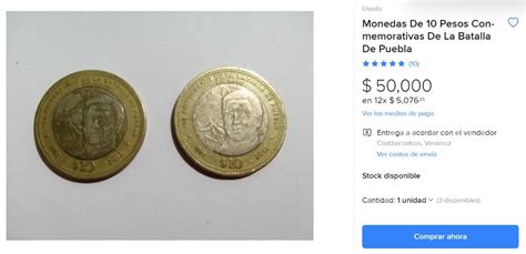 Moneda De 10 Pesos De La Batalla De Puebla Se Vende Hasta En 50 Mil