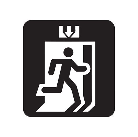 Emergency Exit Illustration Escape Route Sign And Symbol Vector Art At Vecteezy