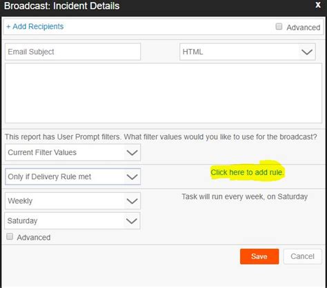 Stop Report Broadcast When No Data In Report For Smart Reporting