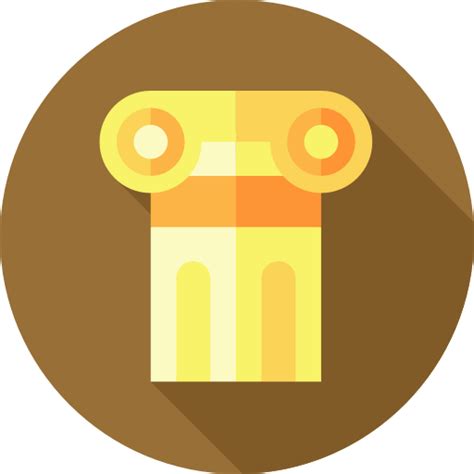 Column Flat Circular Flat Icon