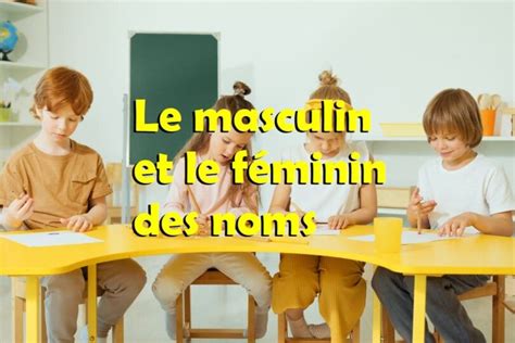Masculin et féminin au CP exercices à imprimer Prof Innovant