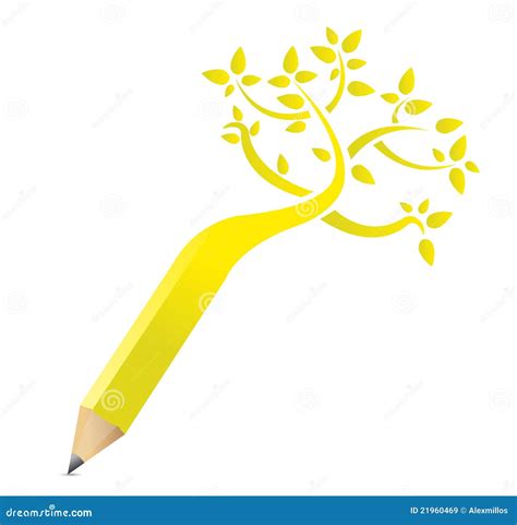Tree Pencil Concept Illustration Design Stock Vector Illustration Of Design Sketch 21960469