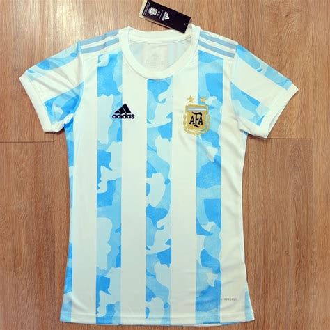 เสื้อฟุตบอล อาร์เจนติน่า ผู้หญิง Argentina ทีมเยือน2021 22 เกรด Aaa