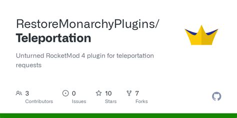 GitHub RestoreMonarchyPlugins Teleportation Unturned RocketMod 4