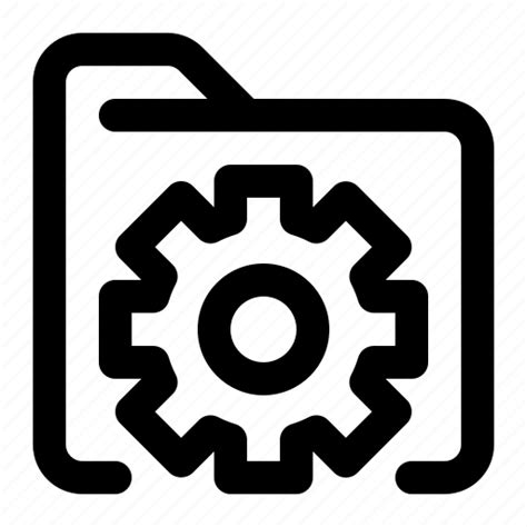 Document File Folder Gear Processing Setting Icon