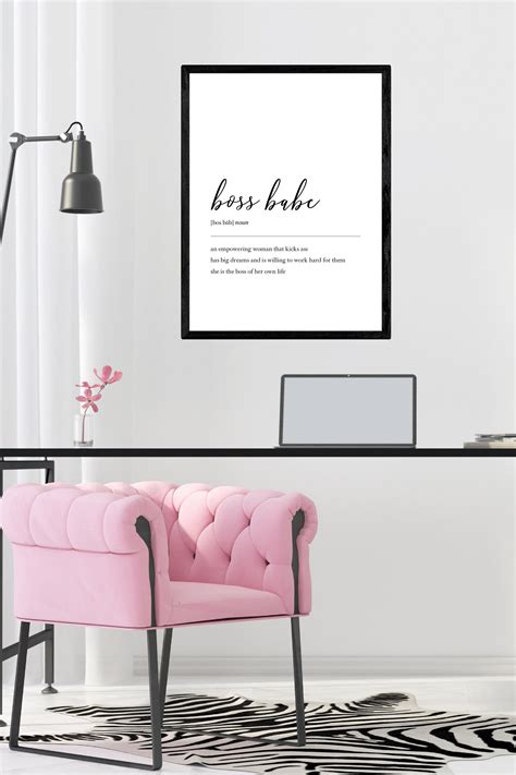 Girl Boss Printable Wall Art Boss Babe Wall Decor Girl Boss Etsy