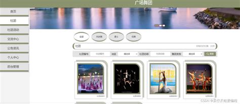 基于springboot vue mysql的广场舞团管理系统