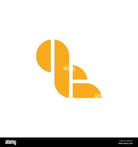 Letter Qt Simple Geometric Curve Logo Vector Stock Vector Image Art