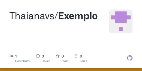 Github Thaianavs Exemplo