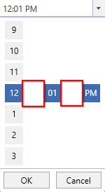 Time Selector In WPF TimePicker Control Syncfusion