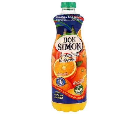 Don Sim N Zumo Refrigerado Exprimido De Naranja Sin Pulpa Botella De L