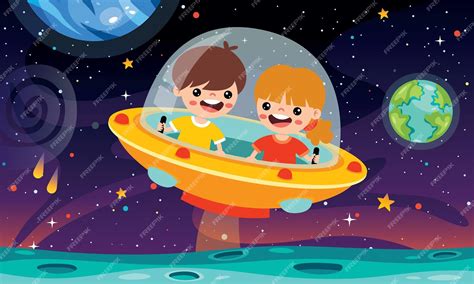 Premium Vector Cartoon Illustration Of A Spaceship