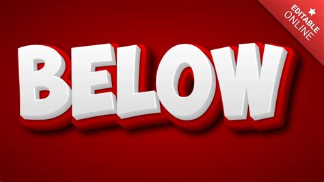 Below Text Effect Generator