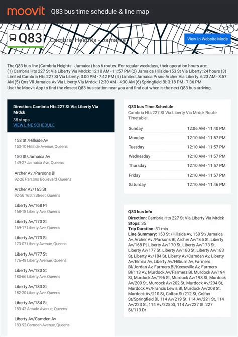 Pdf Q83 Bus Time Schedule And Line Route Map · Q83 Bus Time Sc He Dule