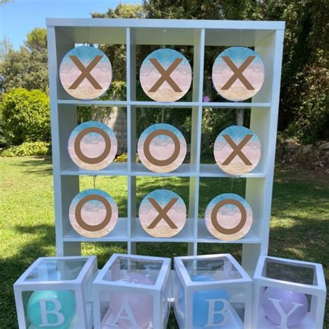 Printable Tic Tac Toe Gender Reveal Digital Printable Baby Etsy Canada
