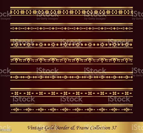 Vintage Gold Border Frame Vector Collection 37向量圖形及更多包裝品圖片 包裝品 奢侈