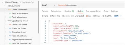Stream Your Passion In Minutes With Wowza And Postman Wowza