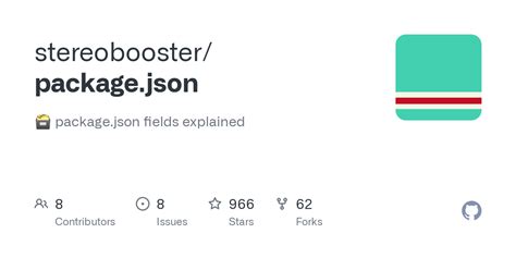 github stereobooster package json 🗃️ package json fields explained
