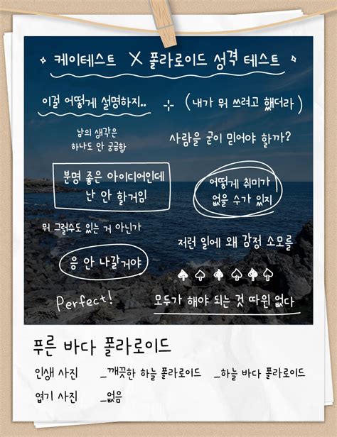 폴라로이드 성격 테스트 dusqnsghd